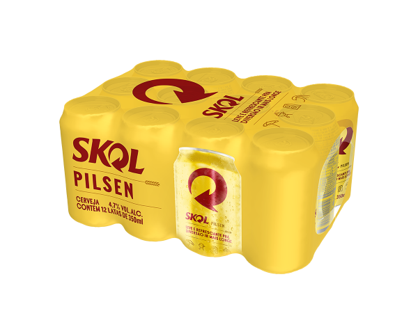 Brasão Avenida | Cerveja Skol Pilsen Lata 350ml Pack C/12
