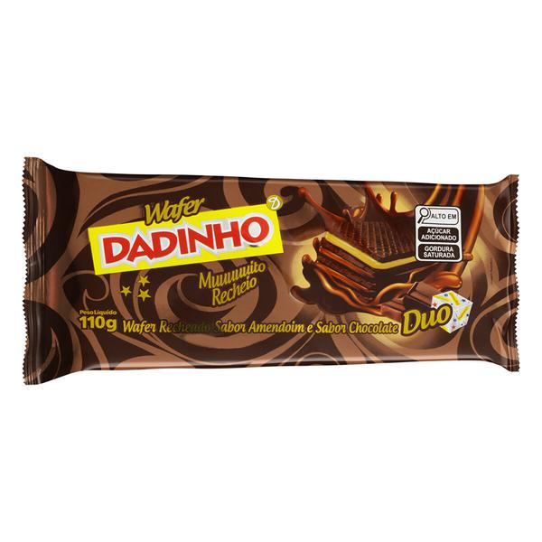 Supermercado Bresciani | BISCOITO DADINHO WAFER 110G DUO CHOCOLATE