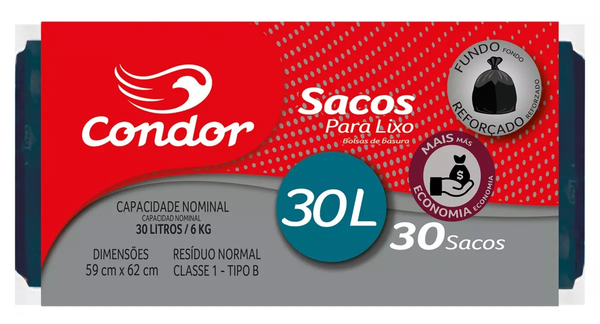 Hercules Supermercados | Saco Lixo Condor Rolo 30l C30