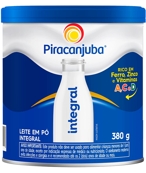 JPavani Macaé Matriz | Leite em Pó Piracanjuba Integral Lata 380g