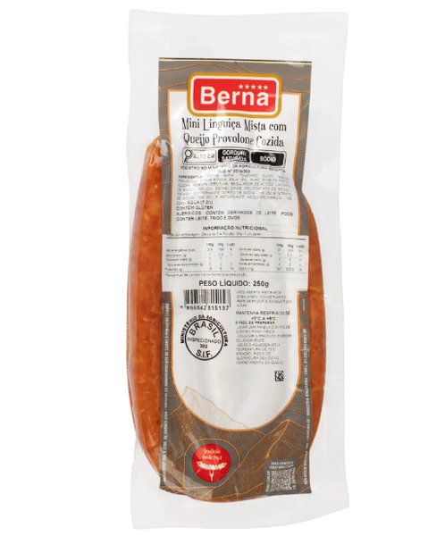 Empório Norte Sul | MINI LINGUIÇA CARACOL BERNA 250G PROVOLONE