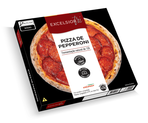 Pizza Excelsior Tri 420g Pepperoni - Padaria Bianchi