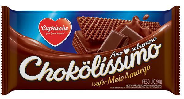 Supermercado Bom D+ | BISCOITO WAFER CAPRICCHE CHOK MEIO AMARGO 90G